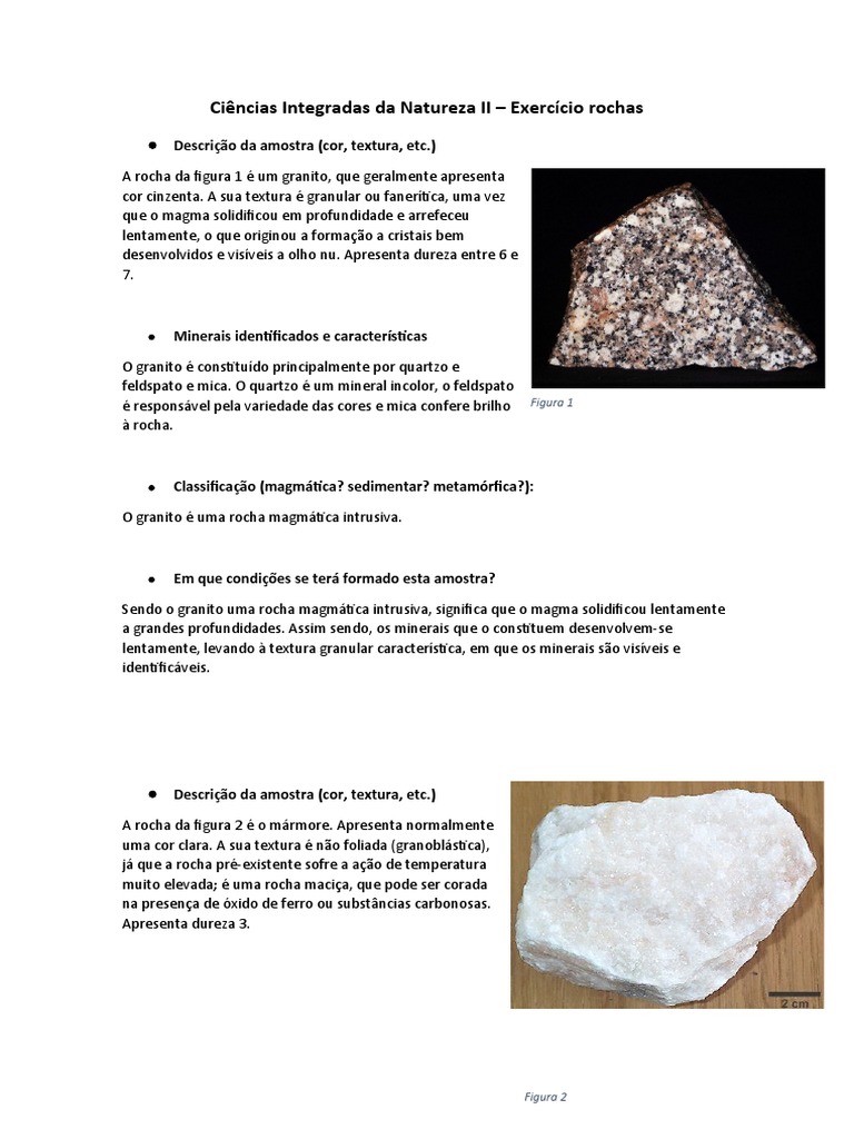 Tipos de Rochas | PDF | Rochas (Geologia) | Rocha ígnea