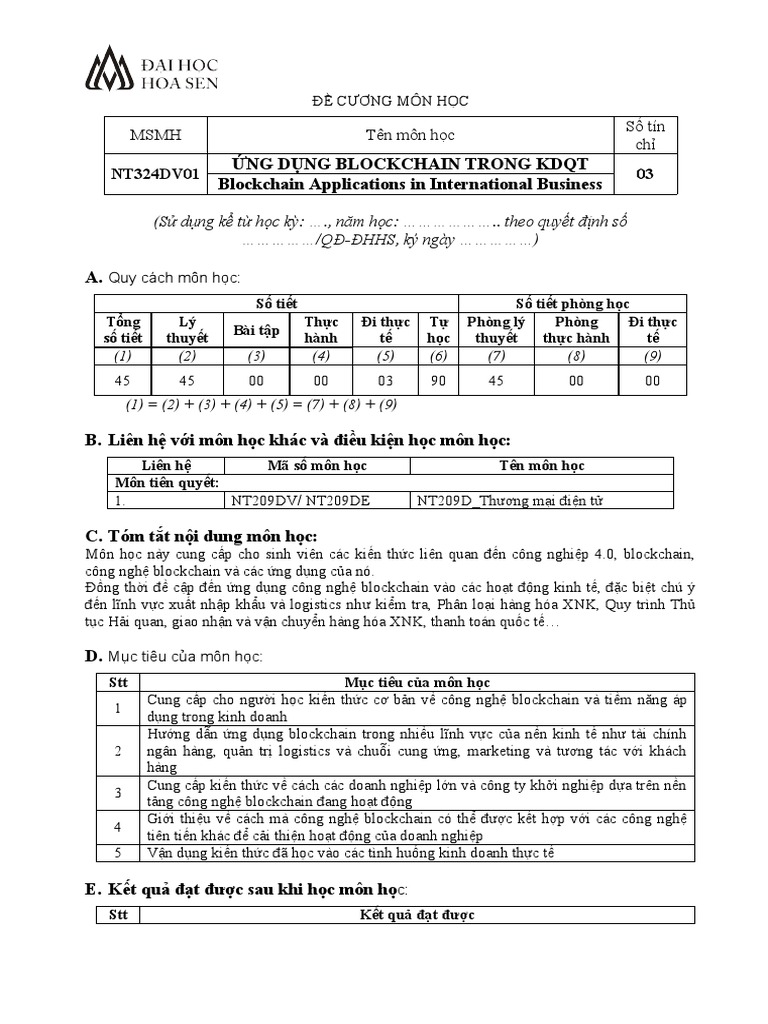 NG D NG Blockchain Trong KDQT Blockchain Applications in International Business | PDF