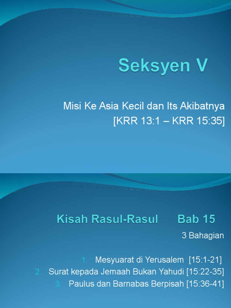 Kisah Rasul-Rasul 15 | PDF
