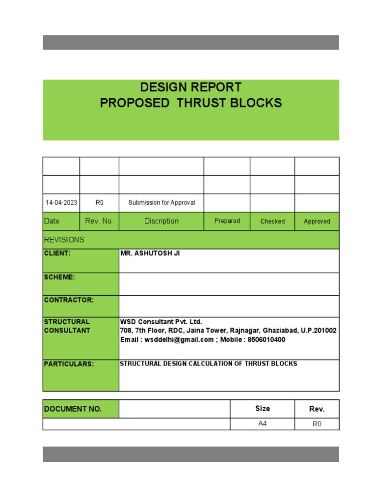 Thrust Block Report | PDF | Metrology | Applied And Interdisciplinary Physics
