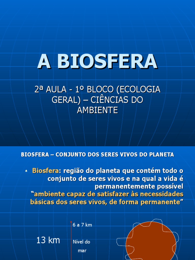 CAPÍTULO 2 - A Biosfera | PDF | Terra | Vida