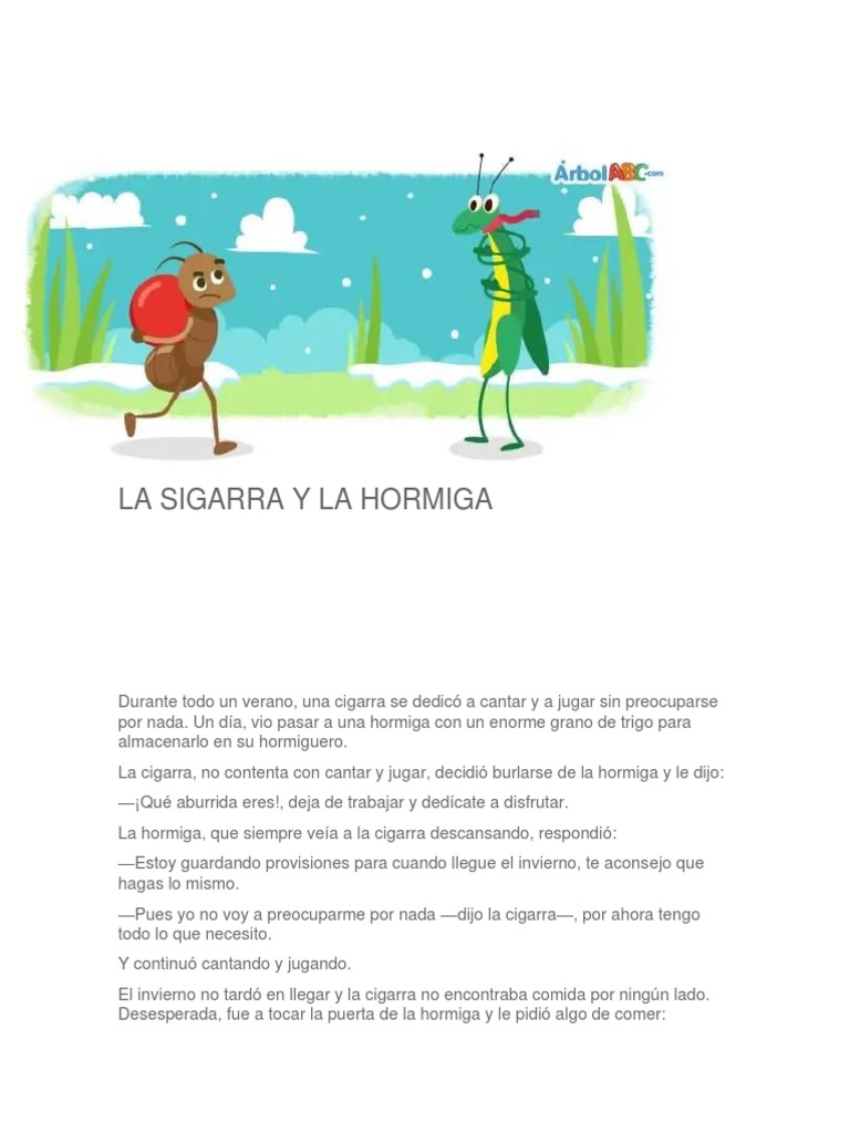 La Sigarra Y La Hormiga | PDF