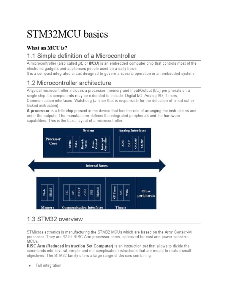 STM32MCU Basics | PDF | Microcontroller | Embedded System