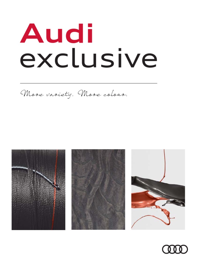 Audi exclusive More variety. More colour | PDF | Audi | Motor Vehicle