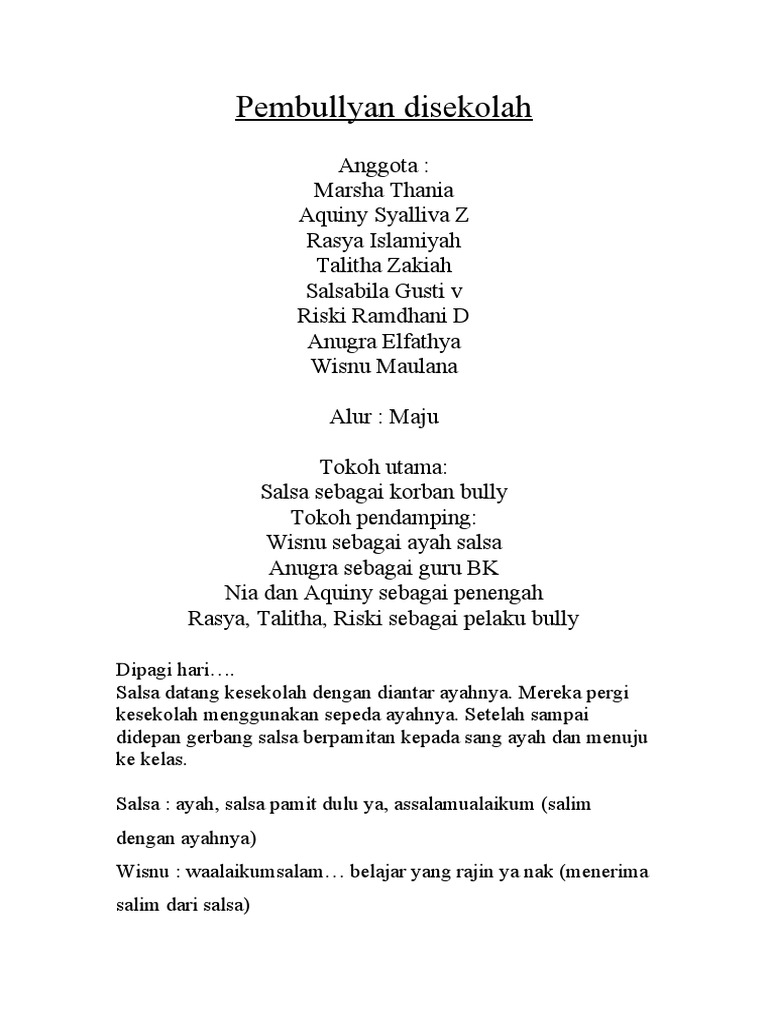 Pembullyan Disekolah | PDF
