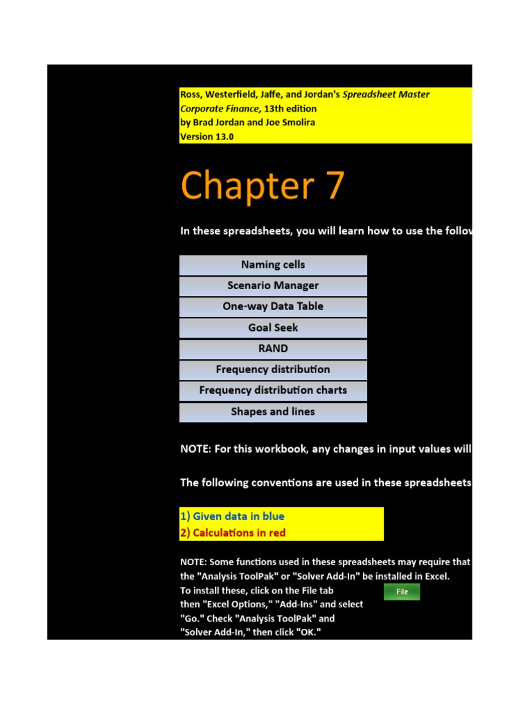 Chapter 7 | PDF | Net Present Value | Spreadsheet