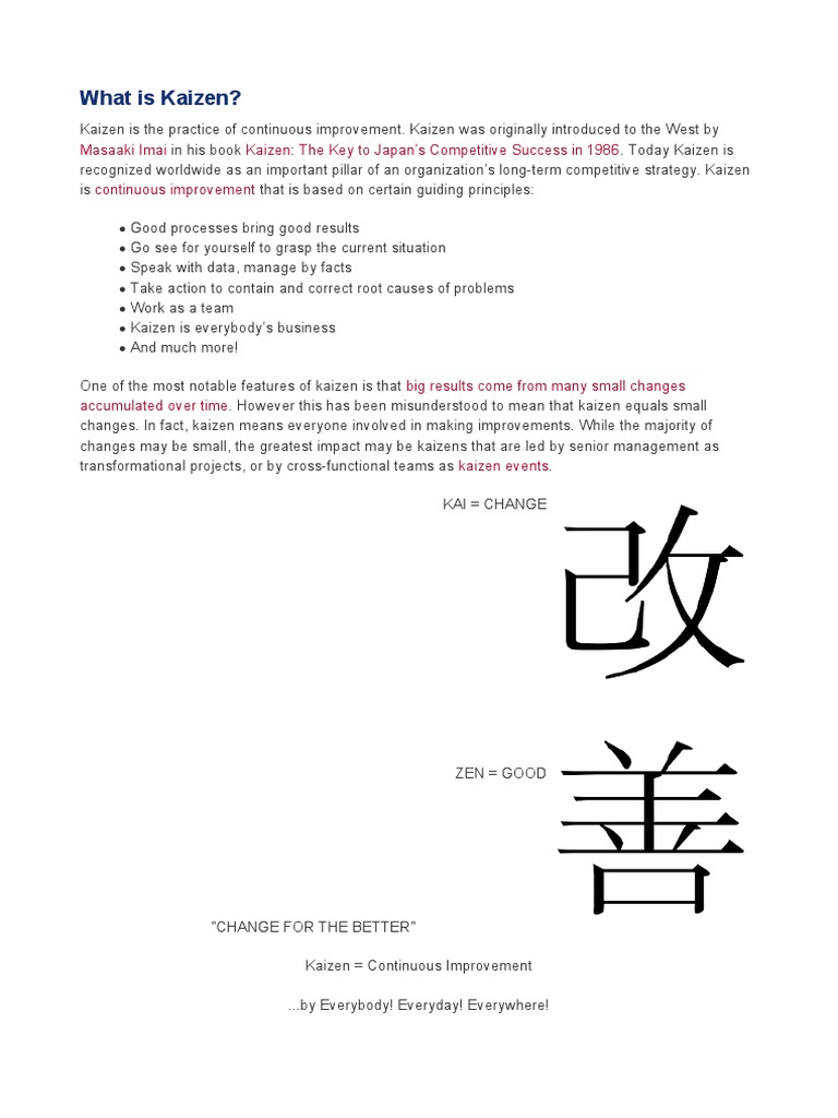 What Is Kaizen | PDF