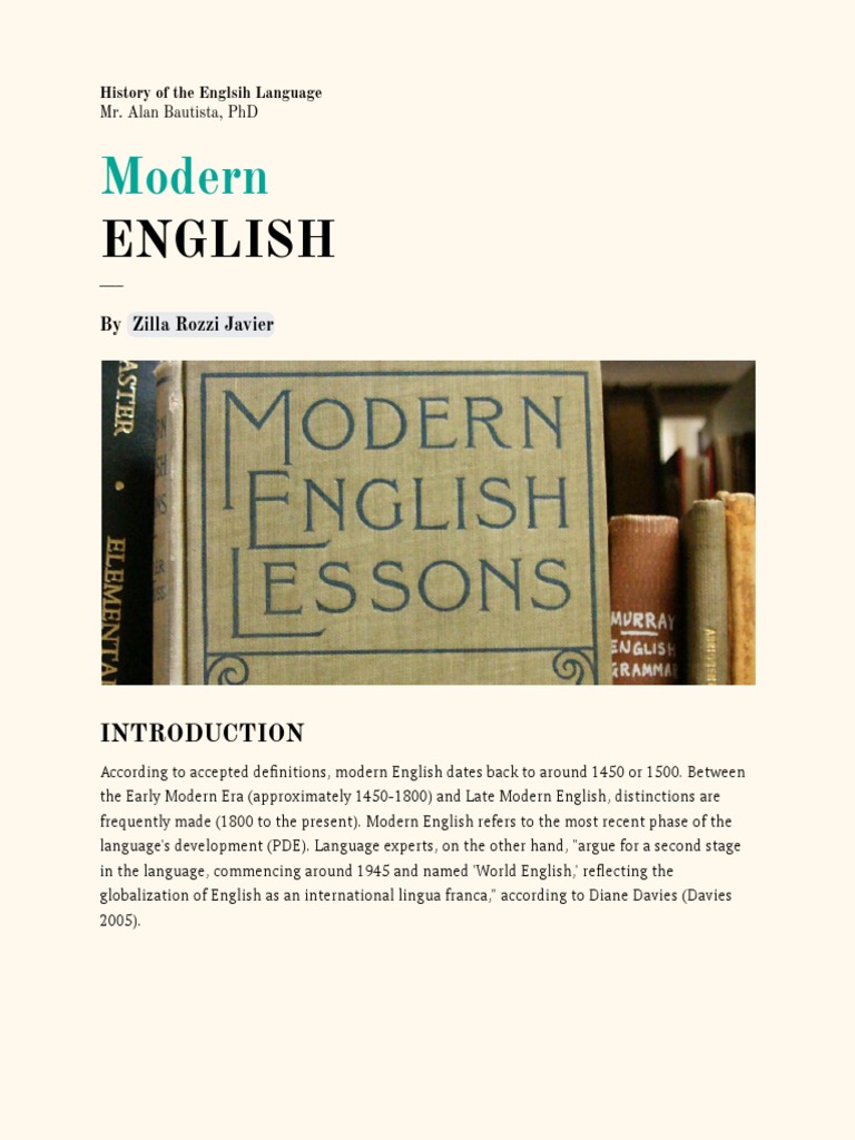 Modern English Essay | PDF | English Language | Human Communication