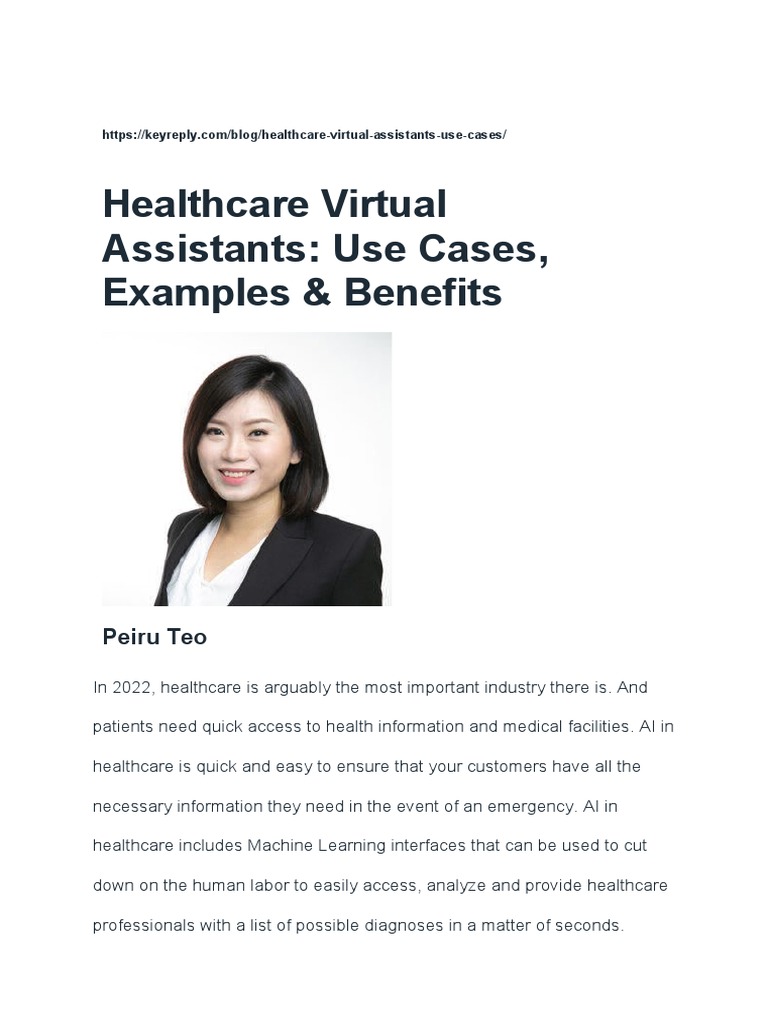 Healthcare Virtual Assistants | PDF | Health Care | Artificial Intelligence
