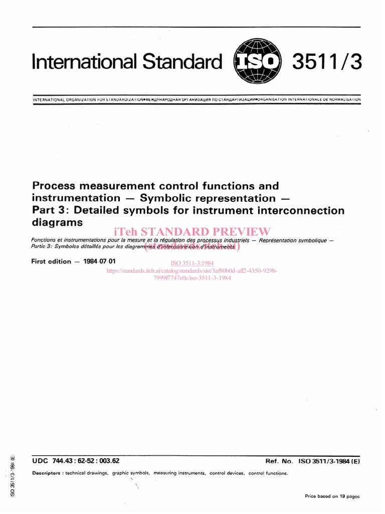 Iso 3511 3 1984 | PDF | Flow Measurement | Actuator