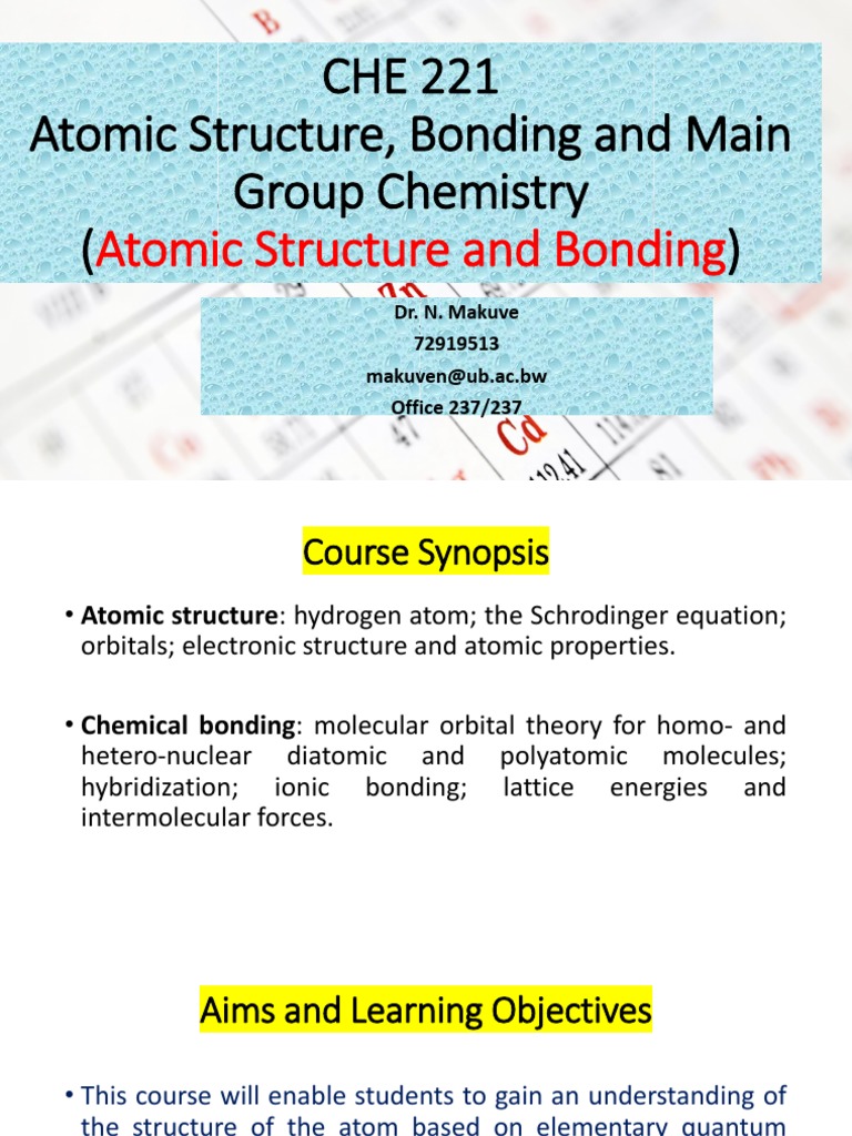 Lecture 1 and 2 Combined - Quantum Theory - Part 1 and 2 | PDF ...