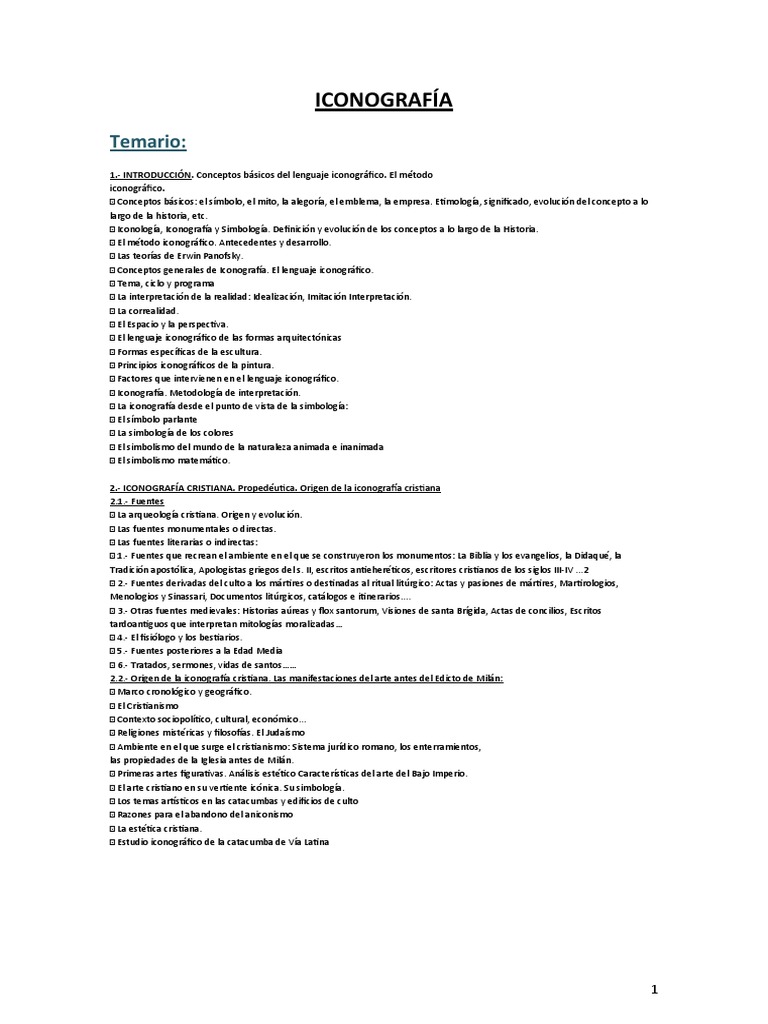 ICONOGRAFÍA | PDF | Historia del Arte | Los símbolos