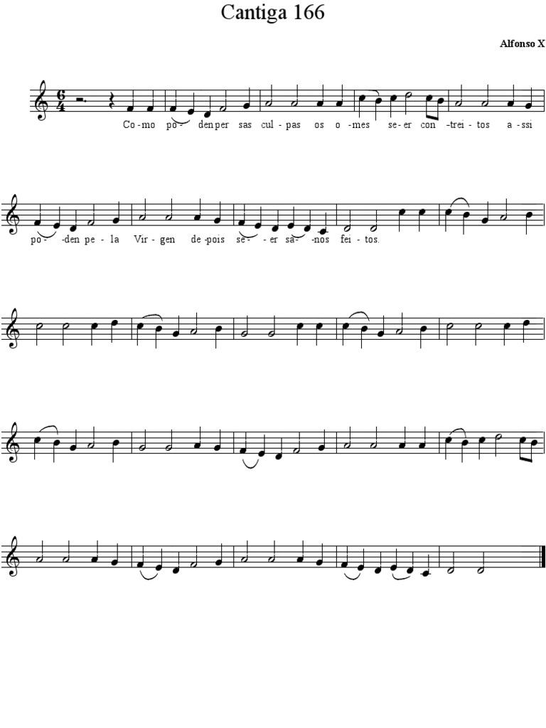 Cantiga 166 Como Poden | PDF