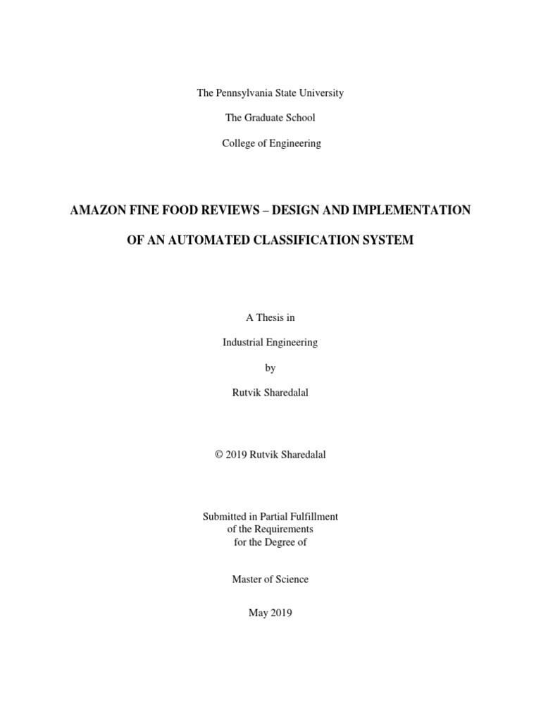 MS Thesis rns26 | PDF | Support Vector Machine | Statistical Classification