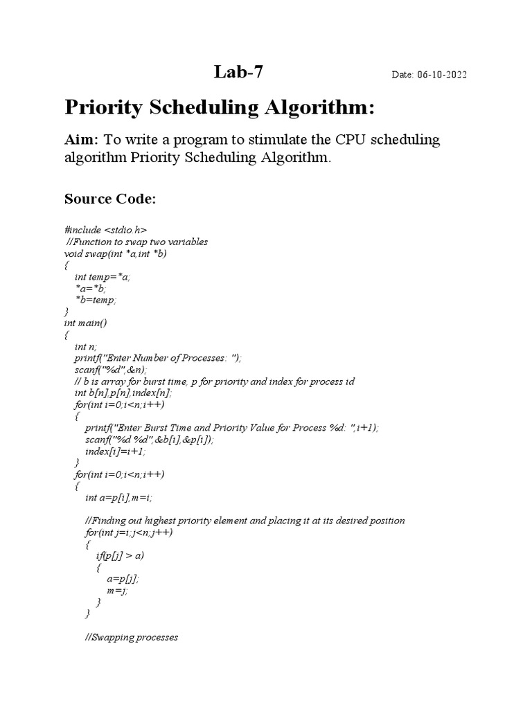 OS Labe file print last part | PDF | Scheduling (Computing) | Theoretical Computer Science