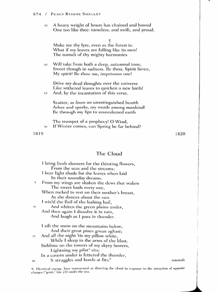 PBShelley The Cloud | PDF