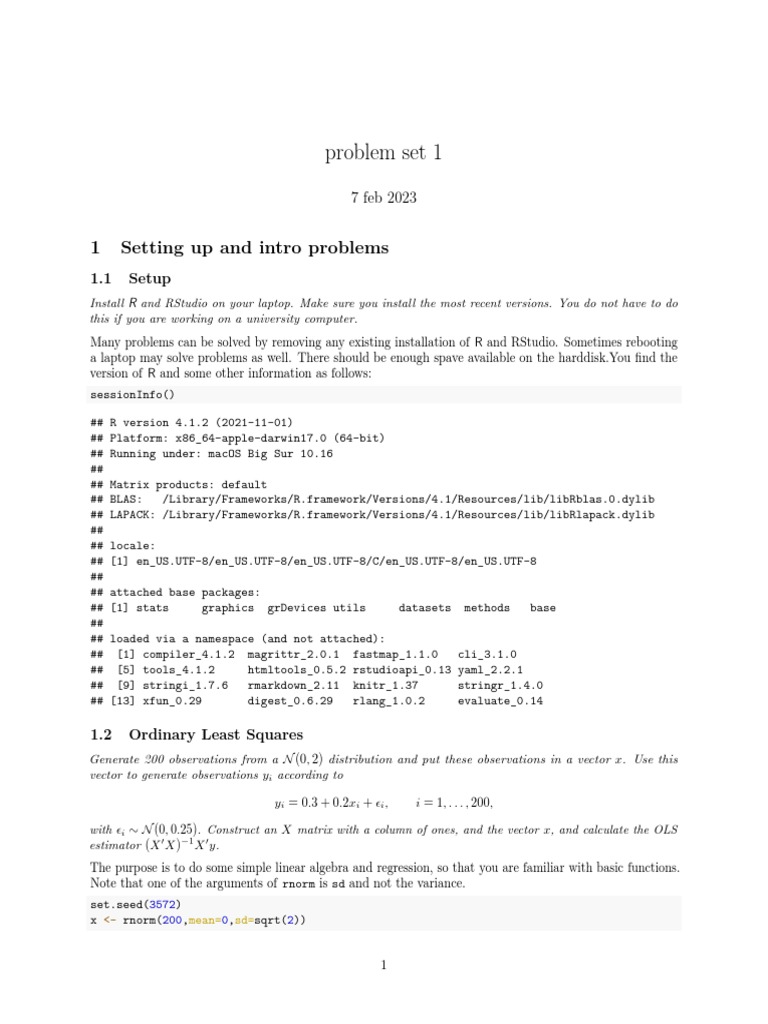 Problem Set 1 Solution Numerical Methods | PDF | Confidence Interval | Mathematics