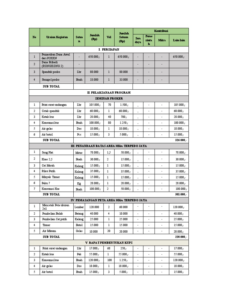 Laporan Keuangan KKN | PDF