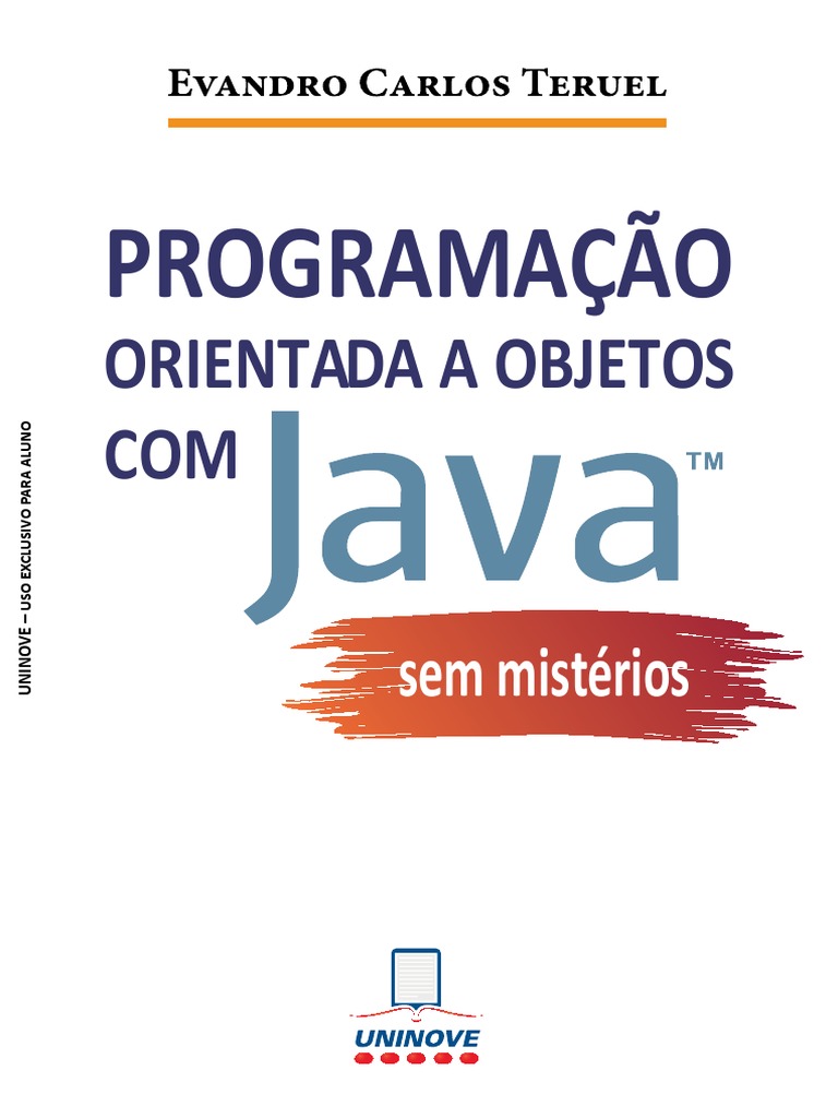 Programação Orientada A Objetos Com Java Pdf Java Linguagem De