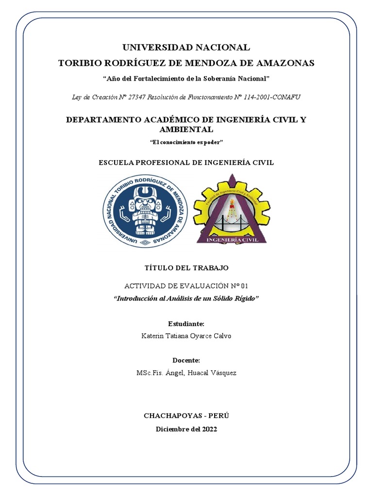 Ejercicios FÍSICA Sem. #10 - INTRODUCCIÒN AL ANÁLISIS DE UN SÓLIDO RÍGIDO | PDF | Impulso ...