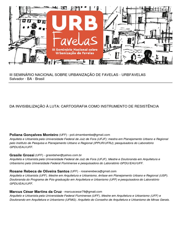 MONTEIRO - ET - ALLI - URBI - FAVELAS - Cartografias - Resistencias - 2018 | PDF | Cartografia ...