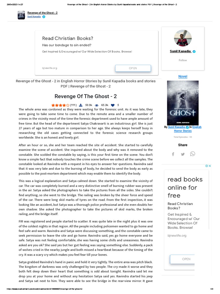 Revenge of The Ghost - 2: Read Books Online For Free | PDF