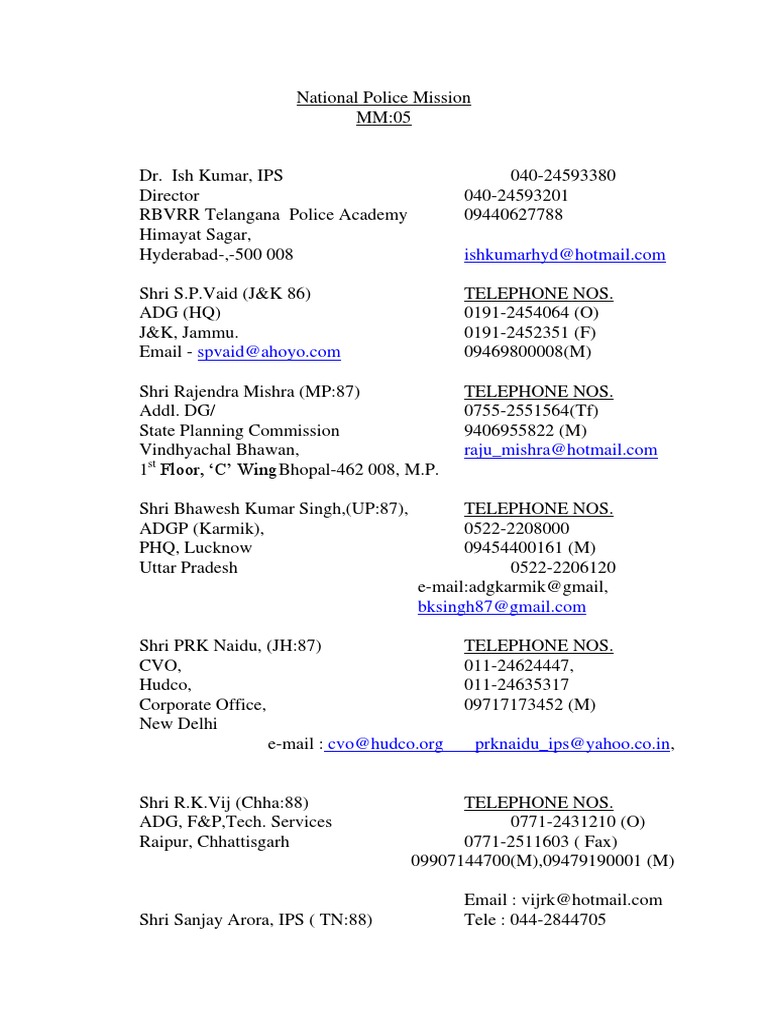 List of Member of MM 05 | PDF | Government | Government Of India