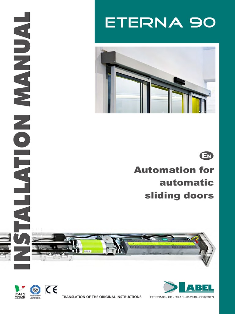 ETERNA 90 Sliding Door Installation Guide | PDF | Door | Screw