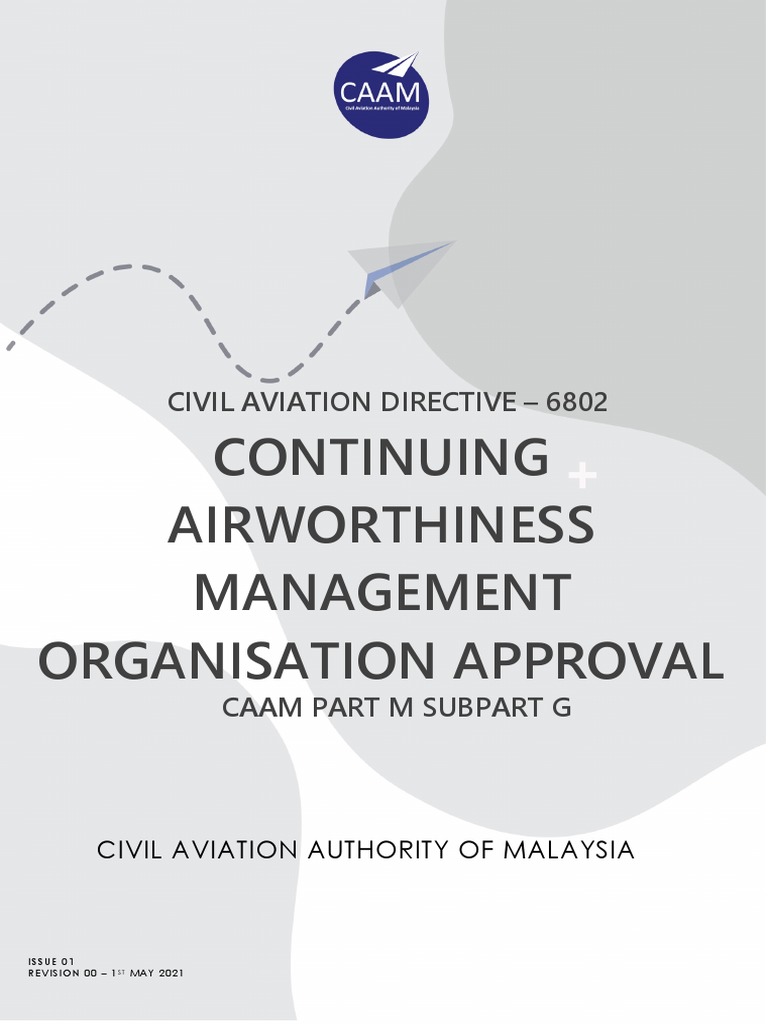 CAD 6802 Continuing Airworthiness Management Organisation Approval CAAM ...