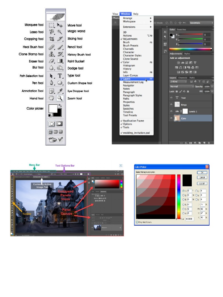 Handsout | PDF | Adobe Photoshop | Menu (Computing)