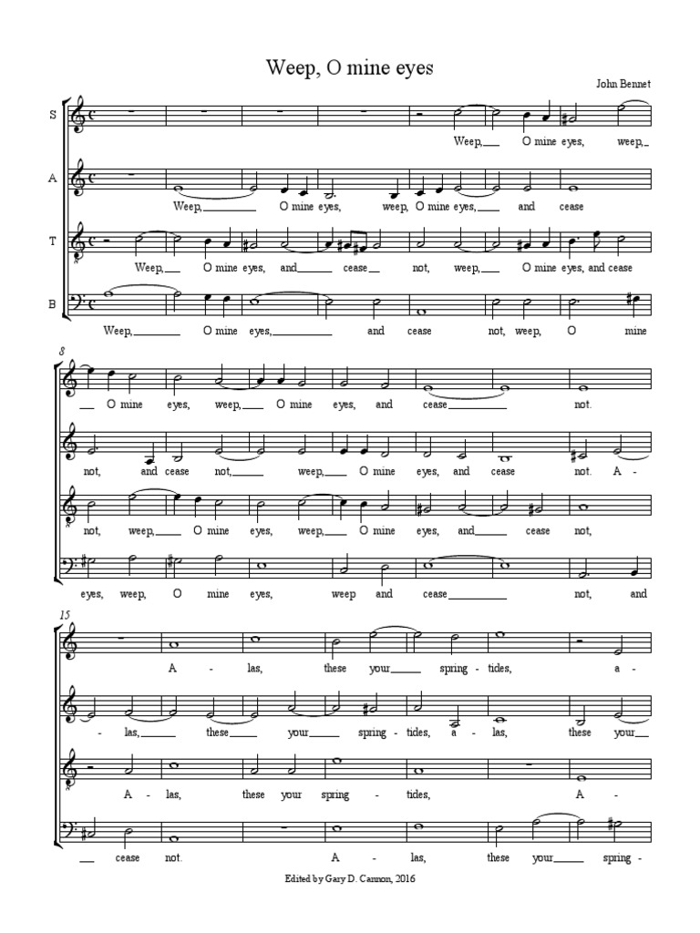 Bennet_-_Weep,_O_mine_eyes | PDF
