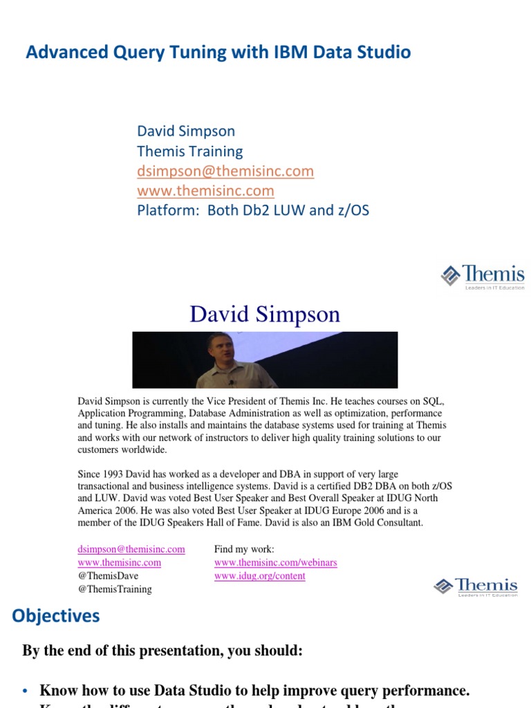 Advanced Query Tuning With IBM Data Studio | PDF | Database Index | Ibm Db2
