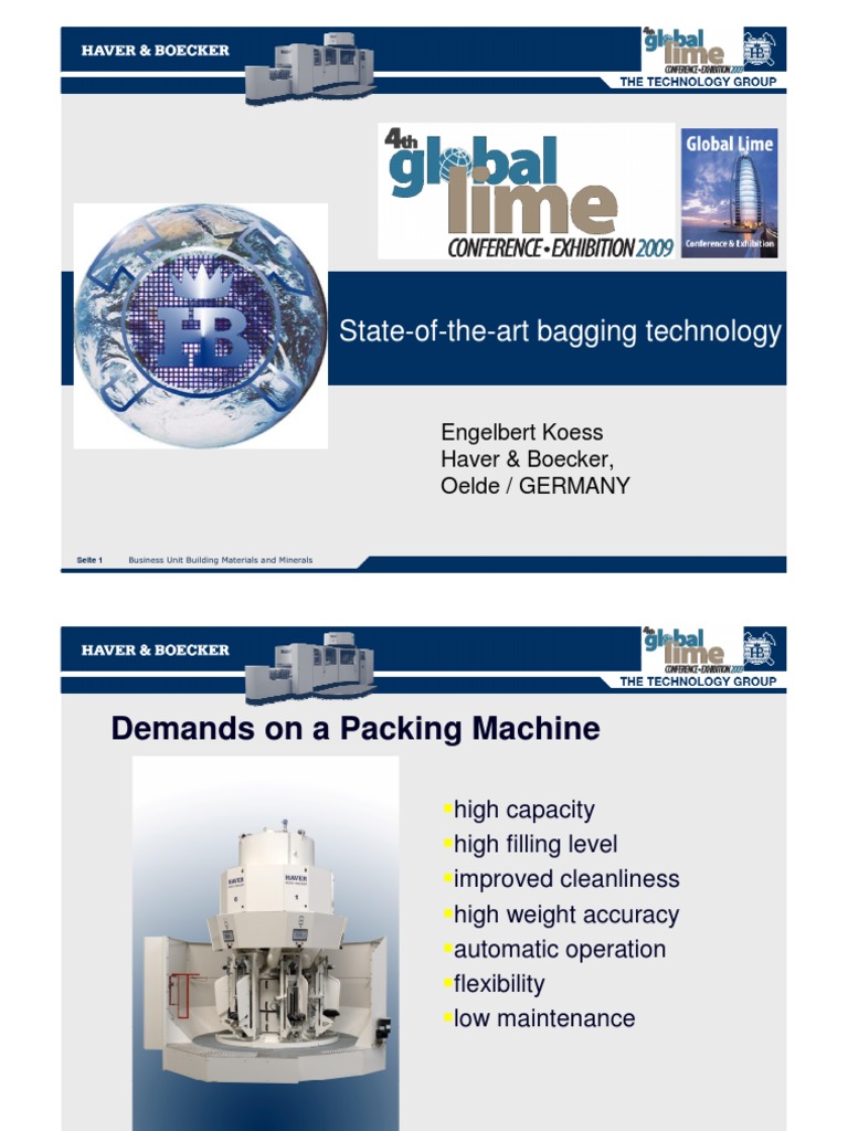 State-Of-The-Art Bagging Technology: Engelbert Koess Haver & Boecker, Oelde / GERMANY | PDF ...