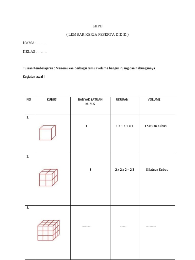 Volume Kubus | PDF