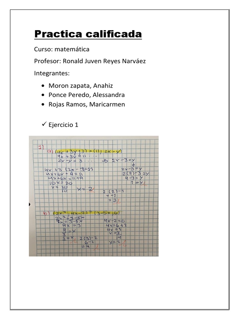 Practica Calificada Grupal | PDF