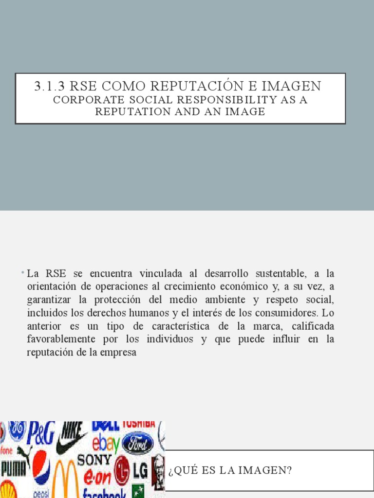 RSE: Impacto en Imagen y Reputación Empresarial | PDF | Marca | Marketing