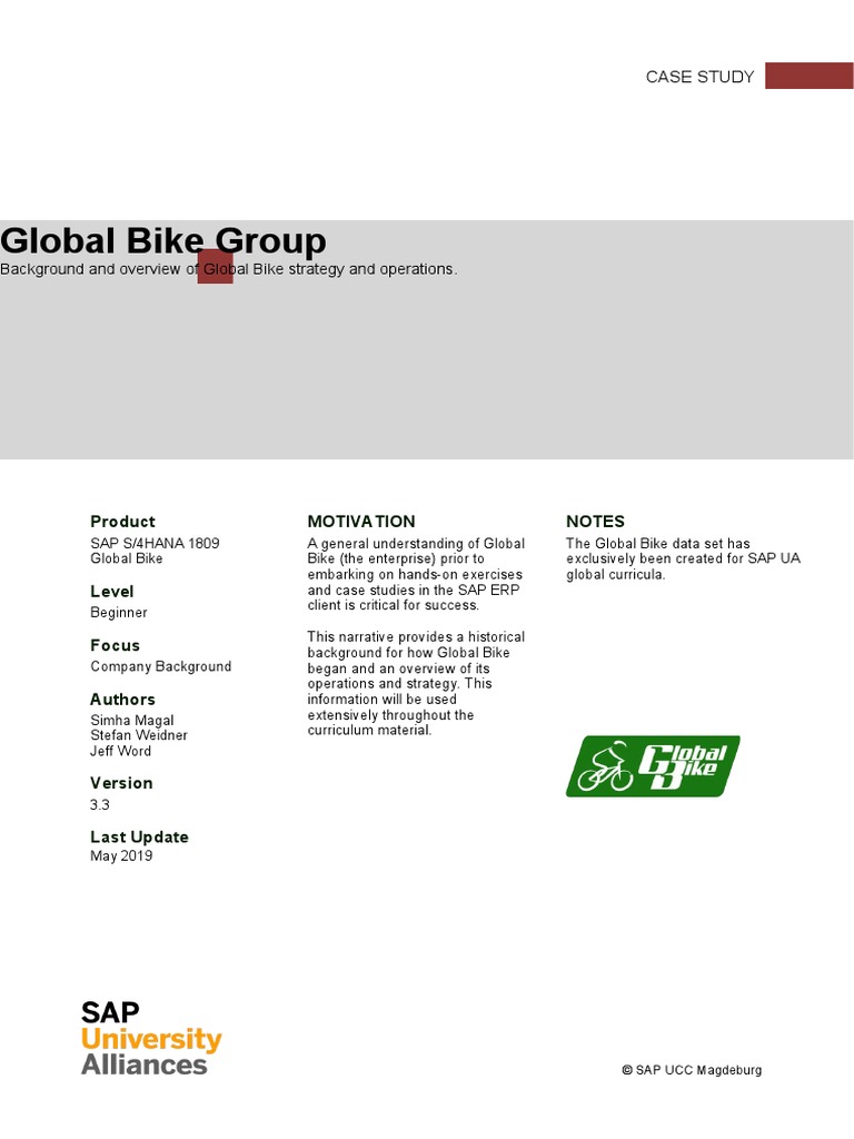 Global - Bike - Case Story | PDF | Accounting | Warehouse