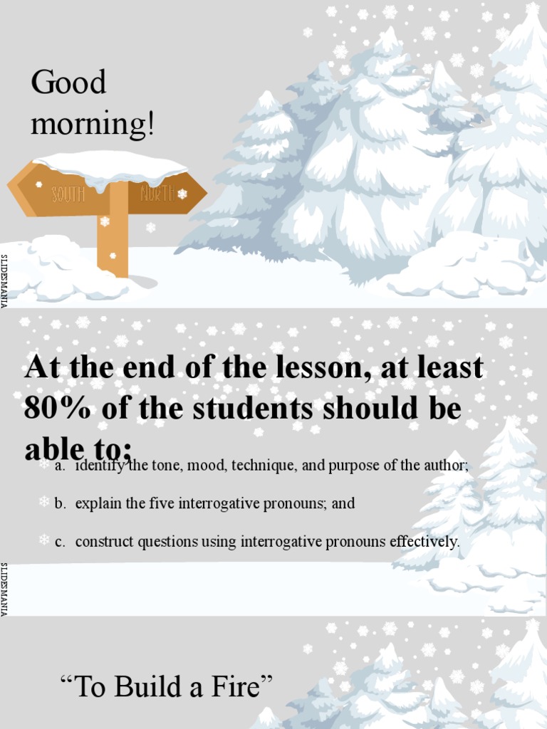 How To Build A Fire | PDF | Pronoun