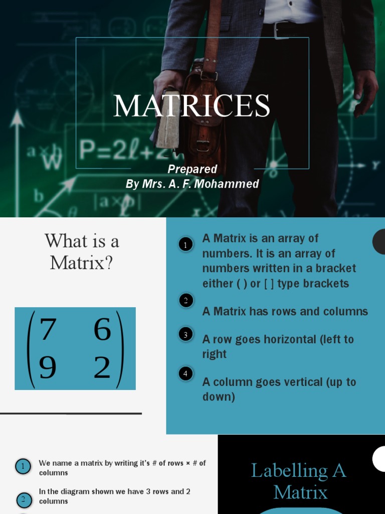 Matrices | PDF | Matrix (Mathematics) | Multiplication