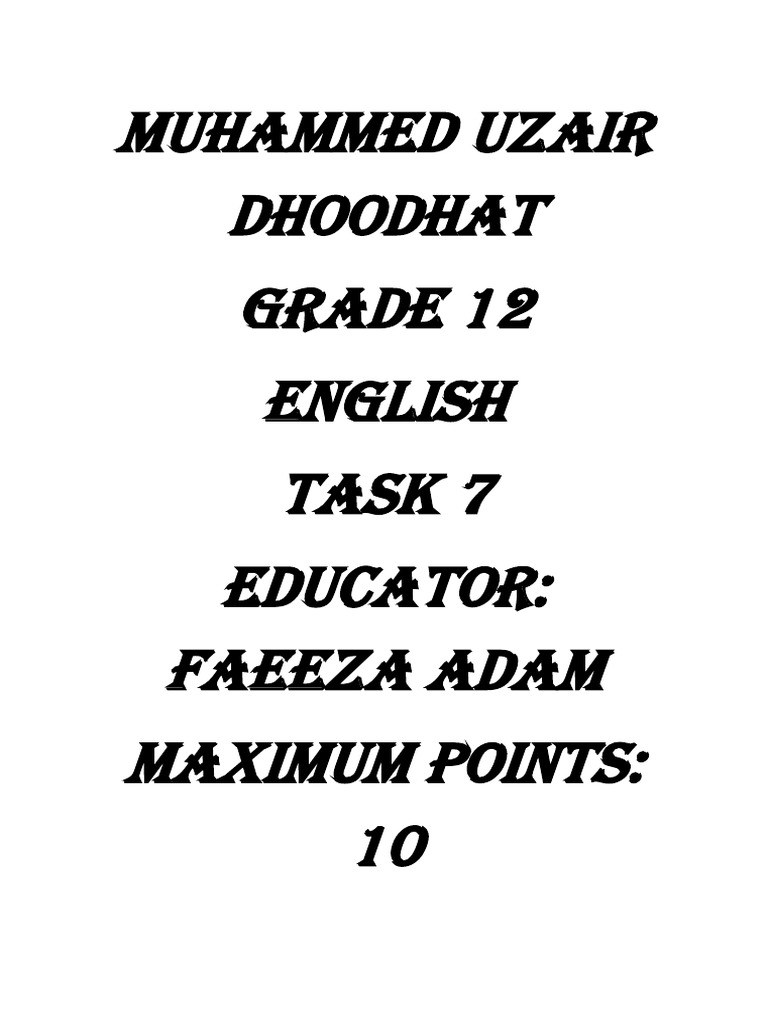 English Speech Task 7 | PDF | Adolescence | Critical Thinking
