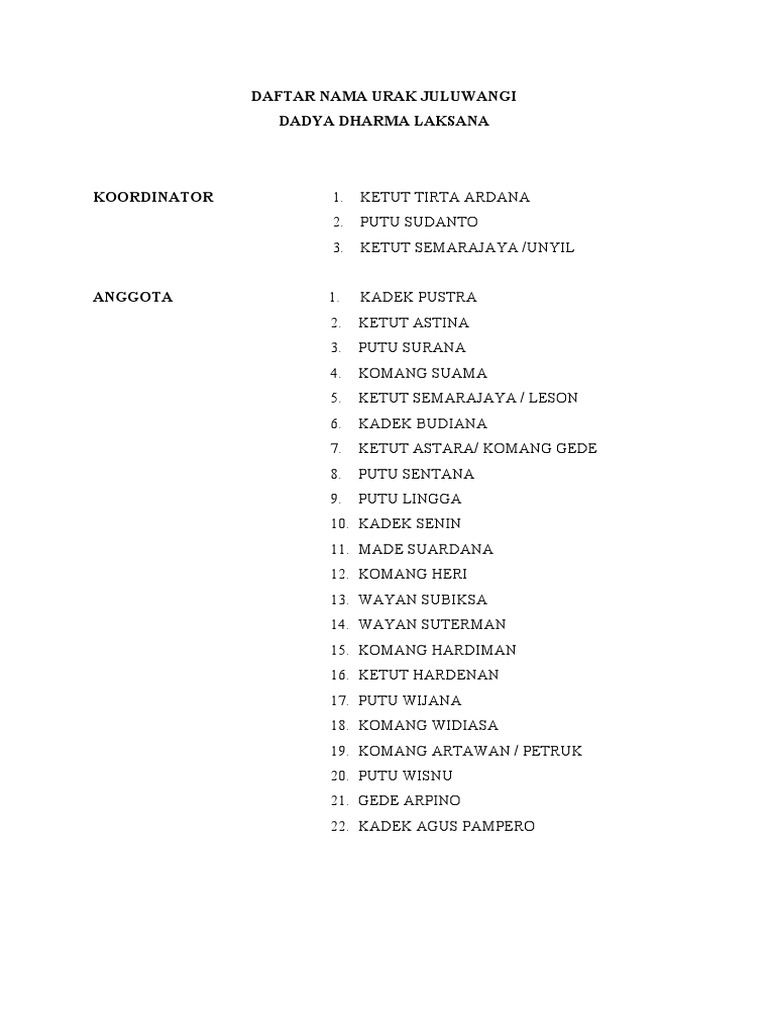 Susunan Anggota | PDF