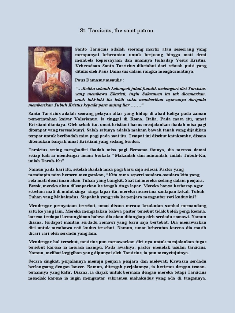 Santo Tarcisius | PDF