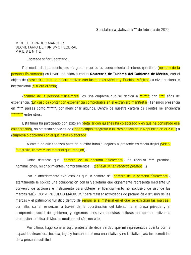 Carta Petición ejemplo | PDF | México