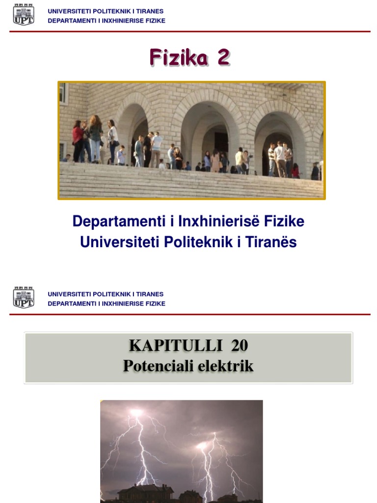Fizika 2: Departamenti I Inxhinierisë Fizike Universiteti Politeknik I ...