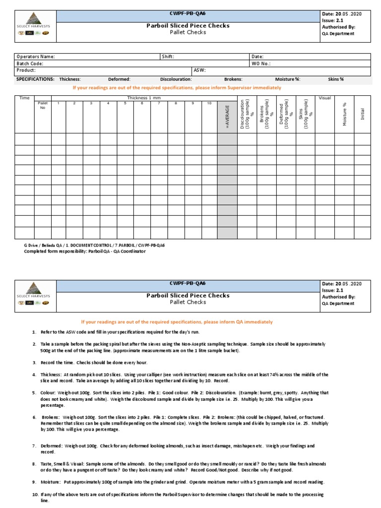 CWPF-PB-QA6 Sliced Checks | PDF