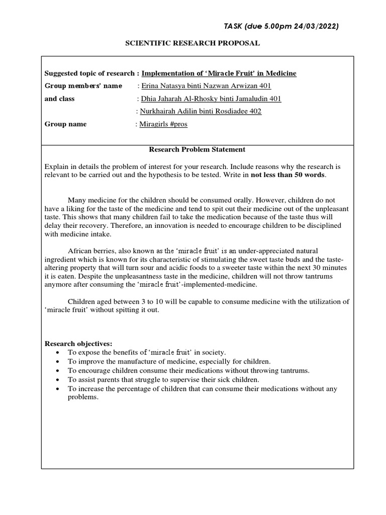 Scientific Research - TASK (Due 24.03.2022) 2 | PDF | Taste | Tablet ...