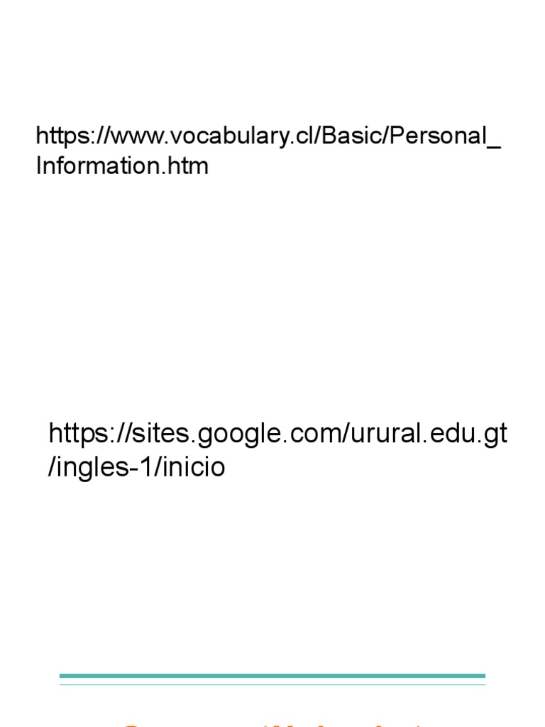 Presentaciones Inglés | PDF | Pronoun | Verb