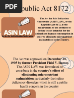 RA 8976 - Food Fortification Law | PDF | Nutrition Facts Label | Foods