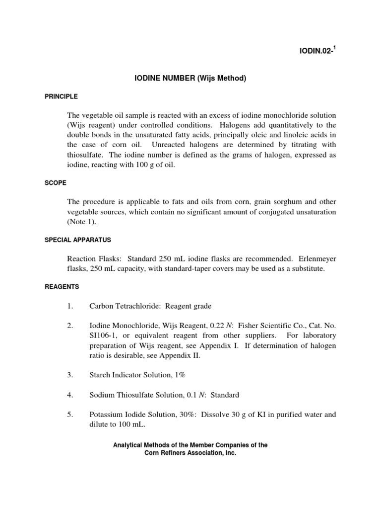 Iodine Number | PDF | Iodine | Chemical Elements