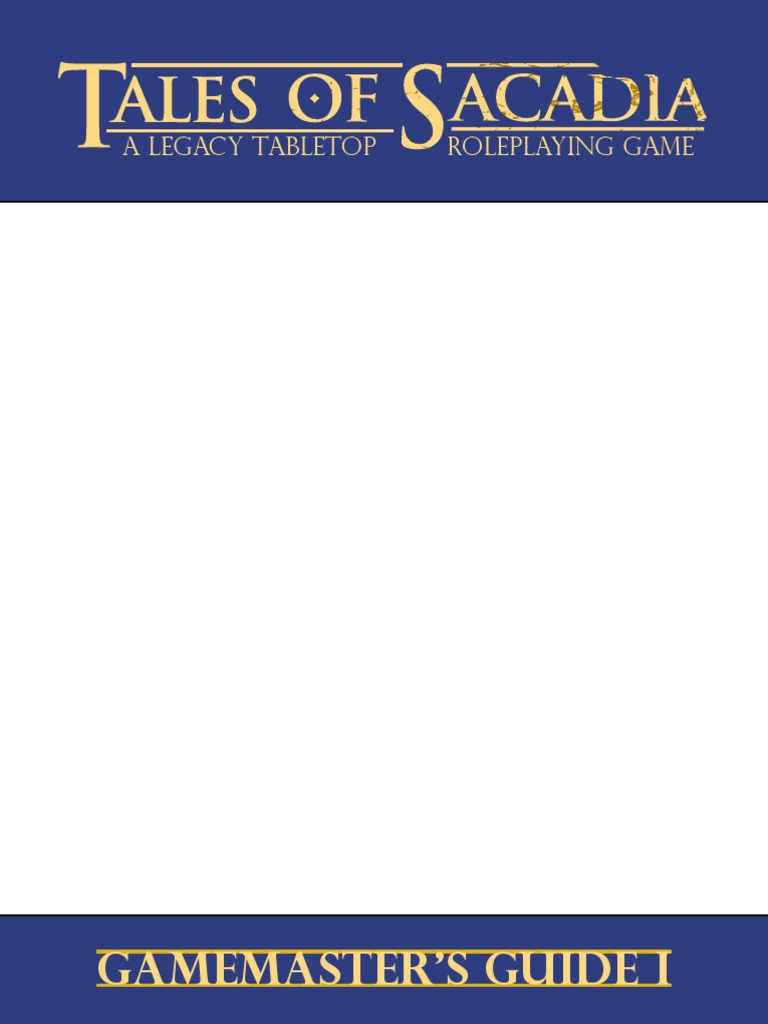 Gamemaster's Guide I: A Legacy Tabletop Roleplaying Game | PDF | Role ...